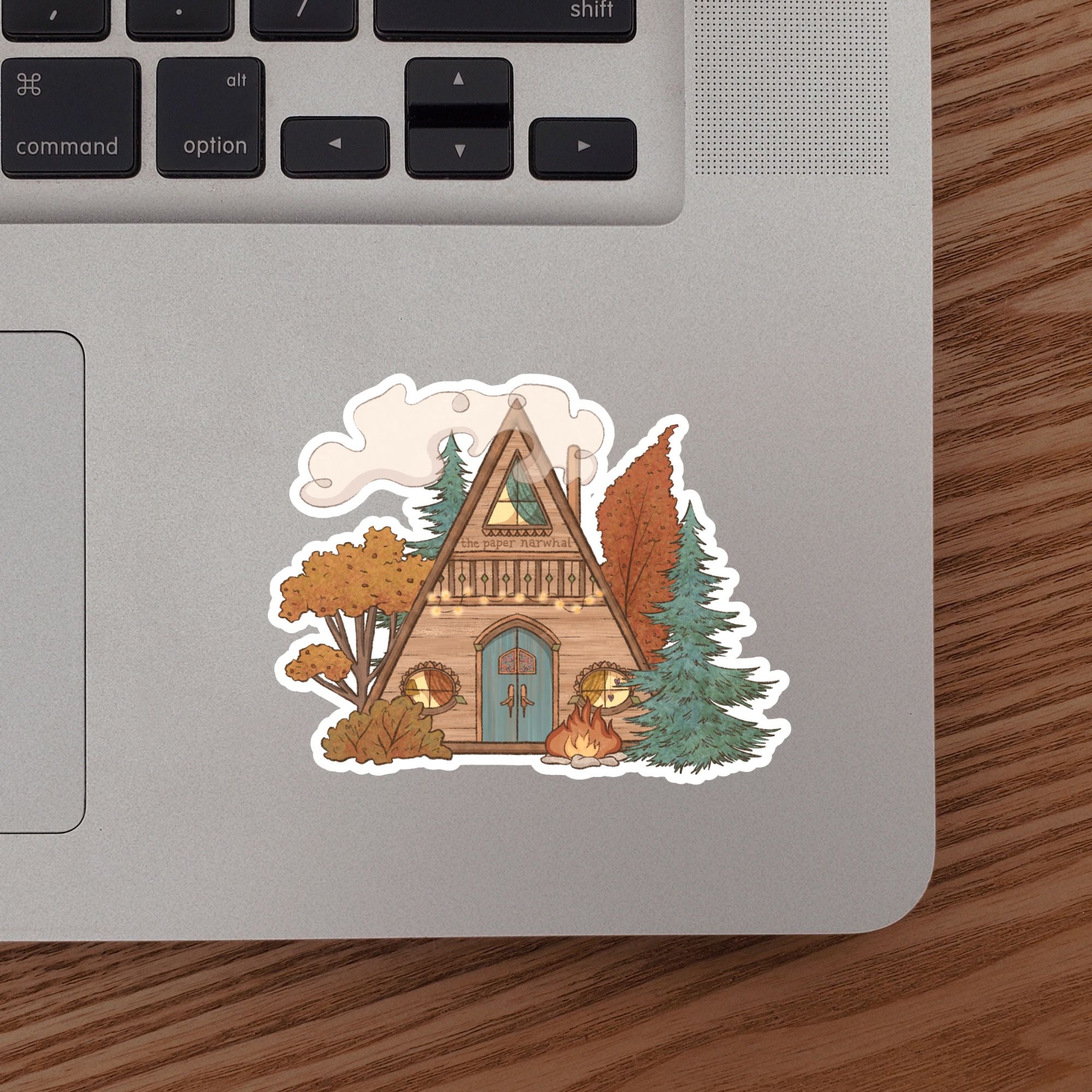 Cosy Cabin Sticker, Autumn A-Frame – The Paper Narwhal