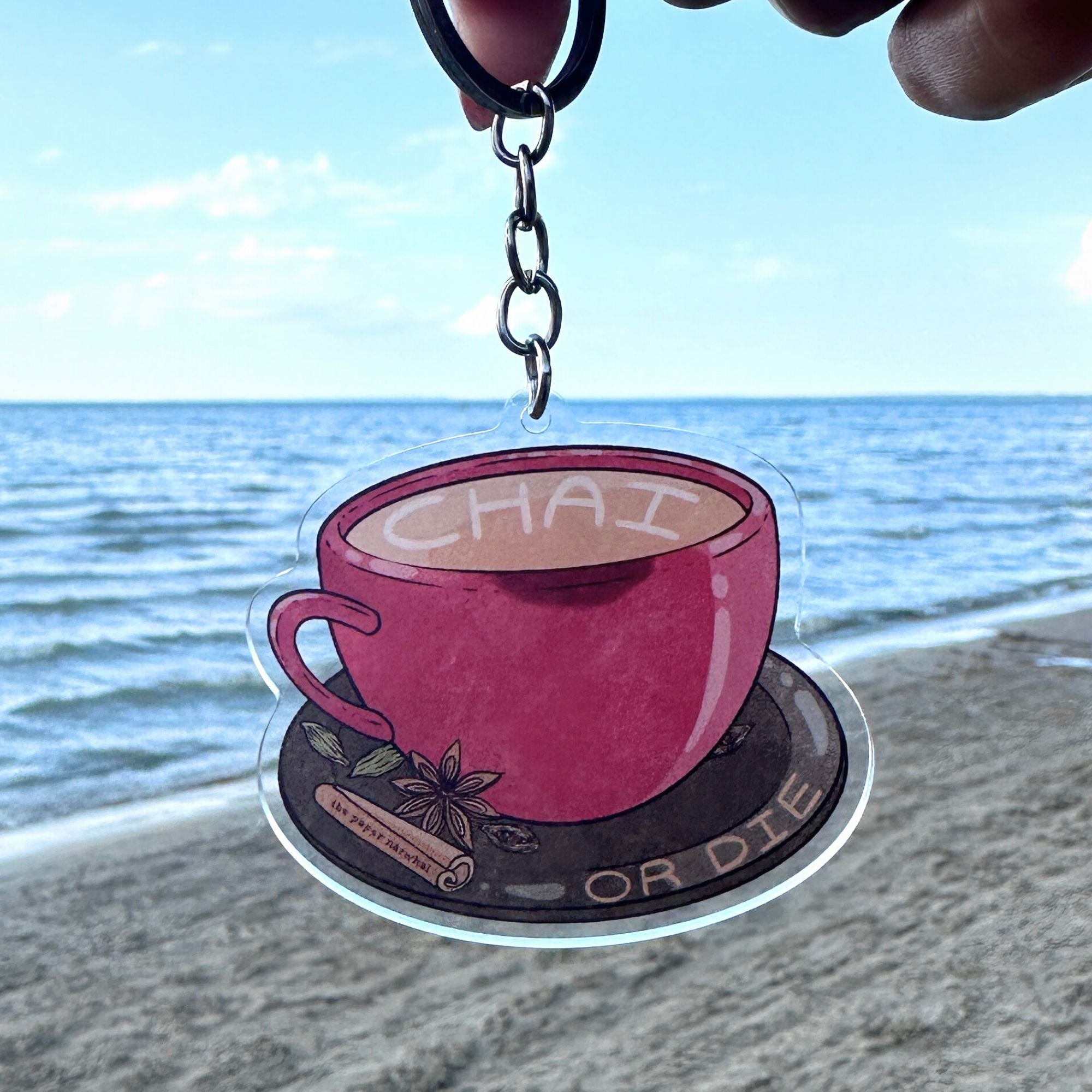 Chai or Die Keychain – The Paper Narwhal