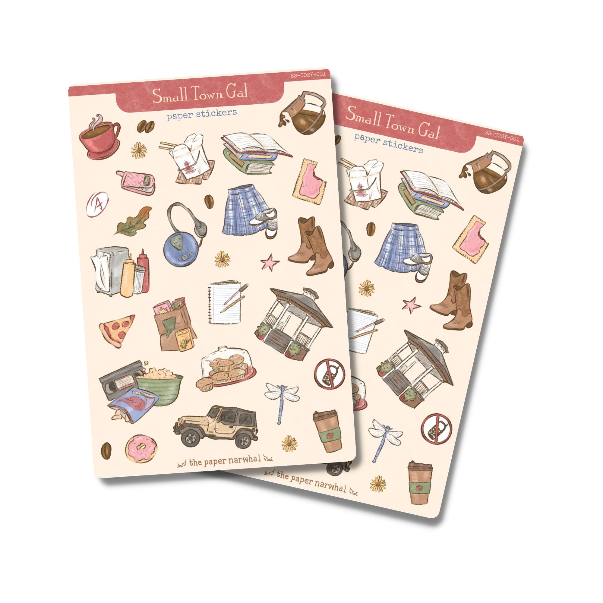 Small Town Gal Sticker Sheet – The Paper Narwhal