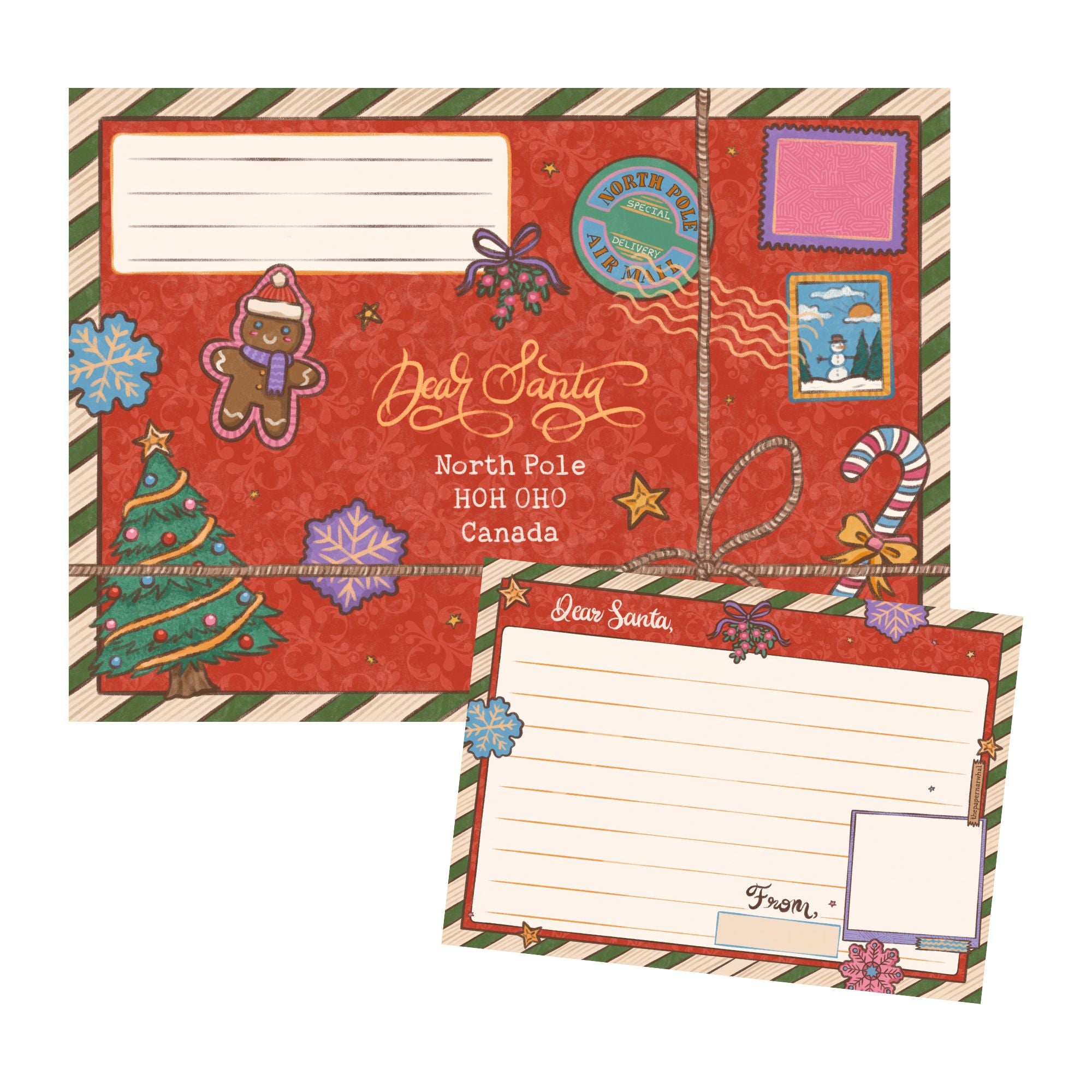 Postcard for Santa – The Paper Narwhal