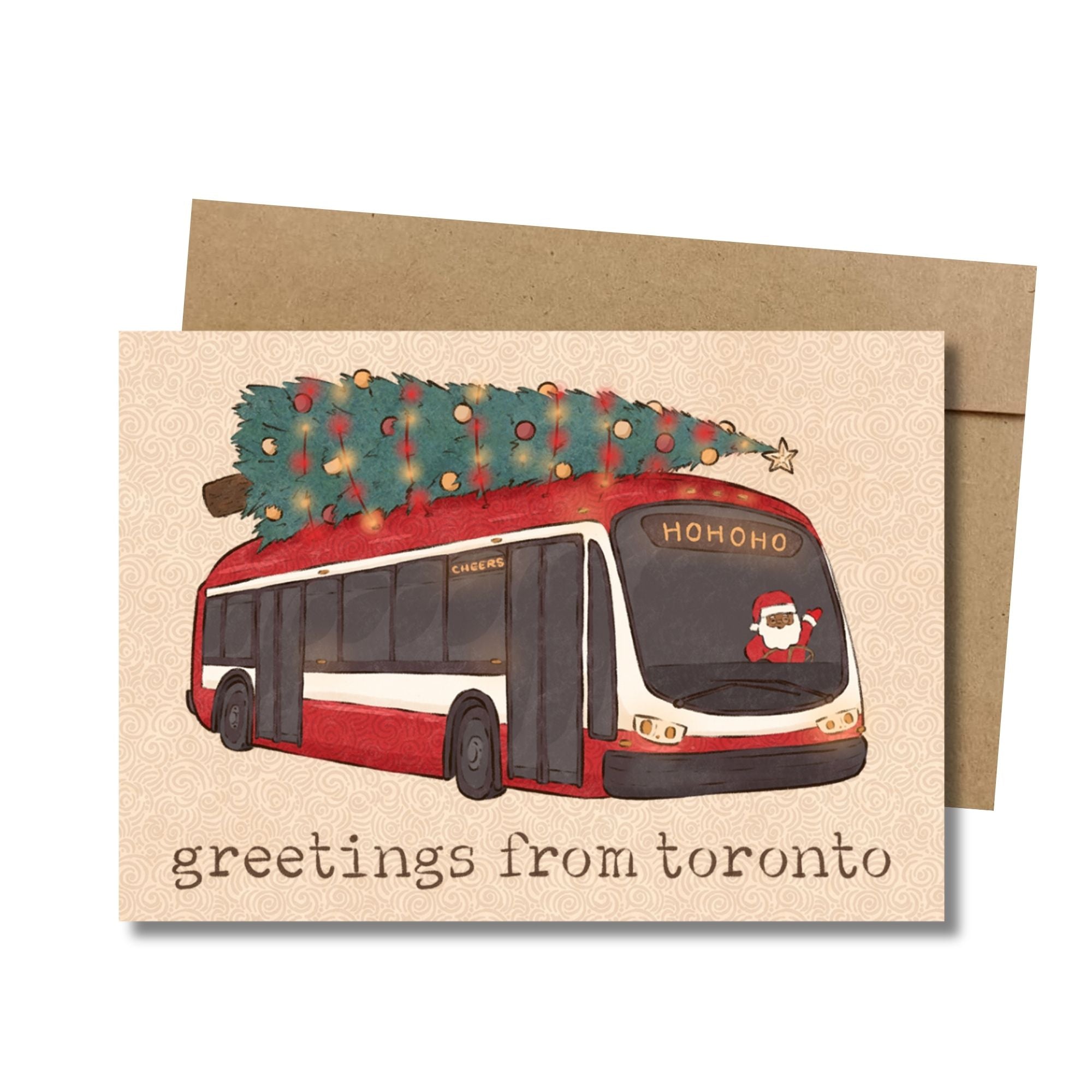 Santa on the TTC MINI Greeting Card – The Paper Narwhal