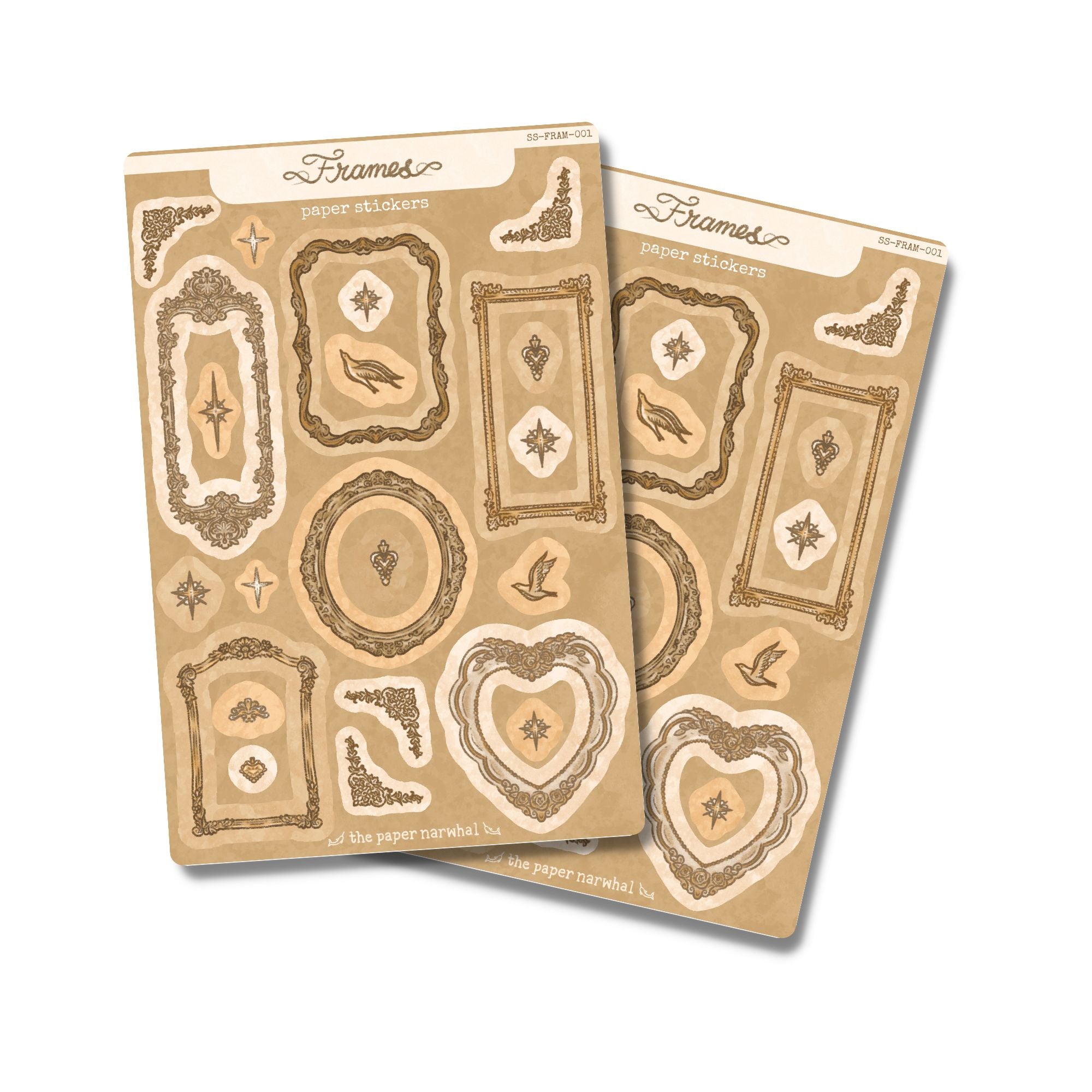 Gilded Frames Sticker Sheet – The Paper Narwhal