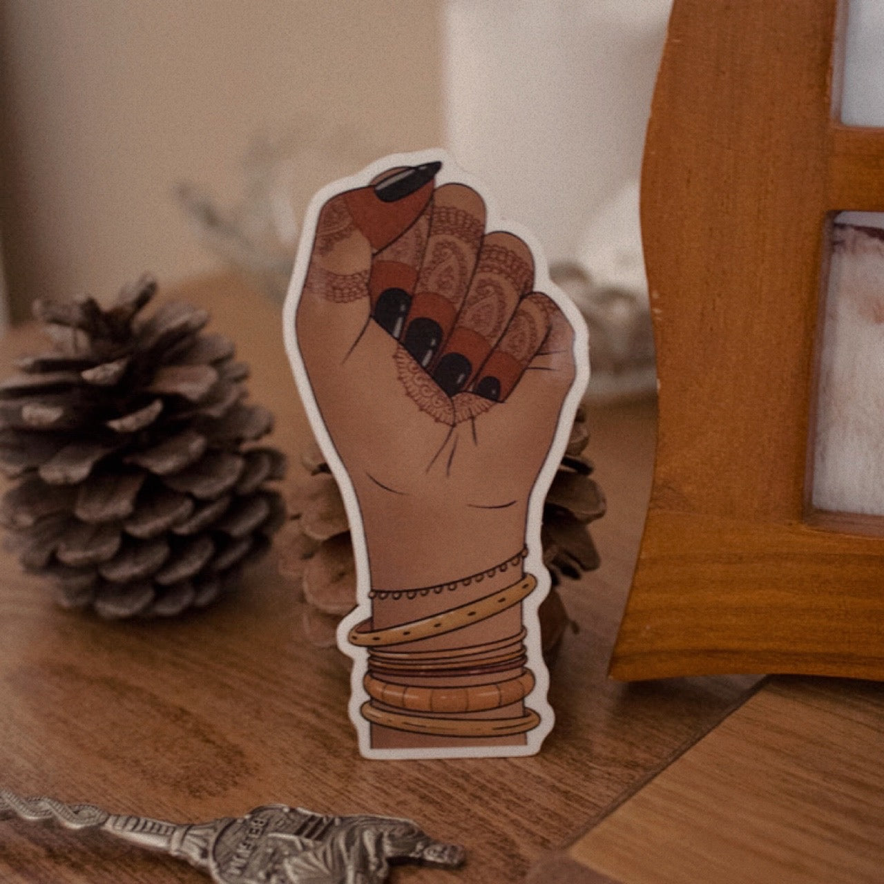 Mehndi Fist Sticker – The Paper Narwhal